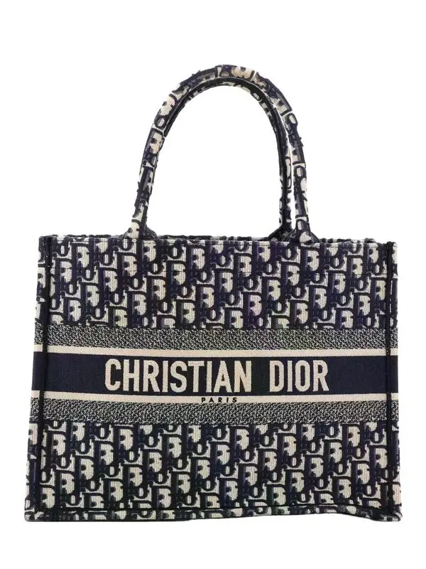 Dior Book Oblique Canvas Medium Tote Bag - Blue