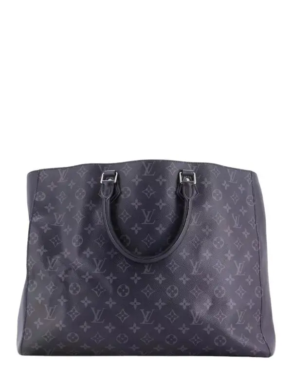 LOUIS VUITTON Grand Sac Monogram Eclipse Canvas Tote Bag - Black