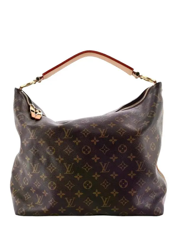 LOUIS VUITTON Sully Handbag Monogram Canvas Mm Hobo - Brown