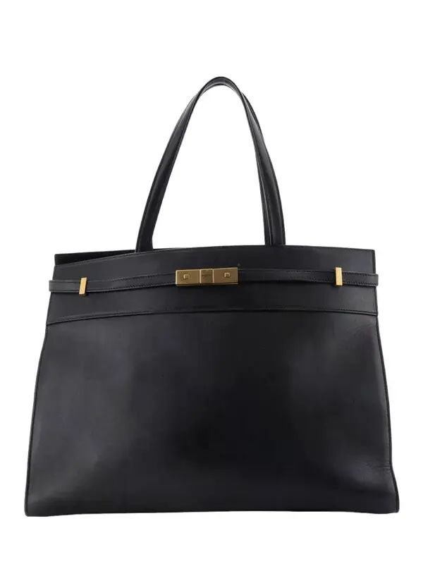 Saint Laurent Manhattan Leather Medium Tote Bag - Black