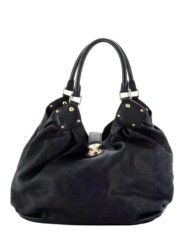 LOUIS VUITTON Mahina Leather Hobo Bag - Black