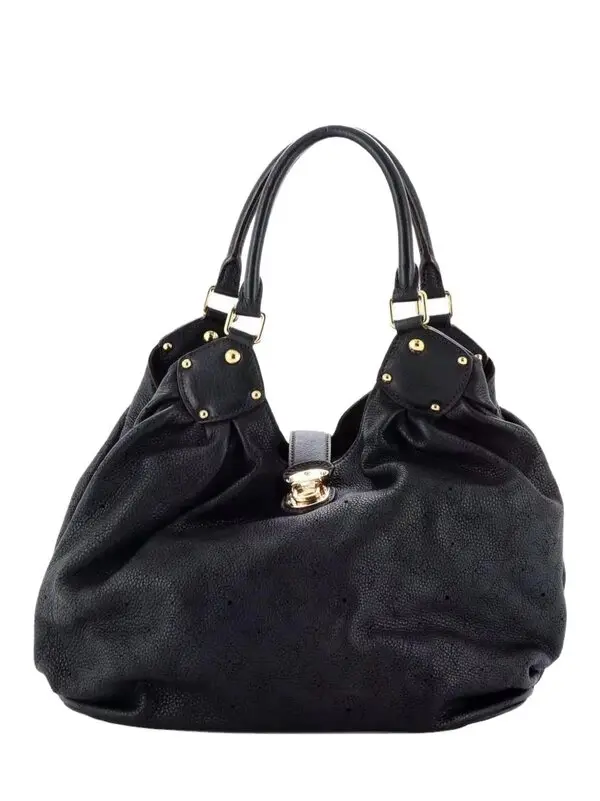 LOUIS VUITTON Mahina Leather Hobo Bag - Black