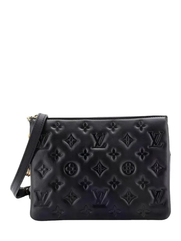 LOUIS VUITTON Coussin Bb Crossbody Bag Monogram Embossed Lambskin - Black