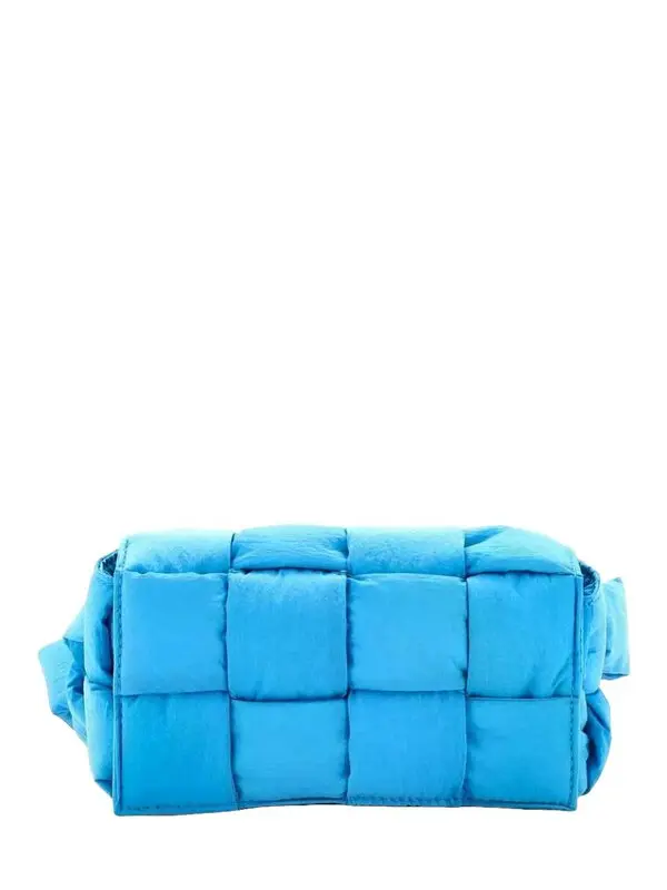Bottega Veneta Cassette Padded Maxi Intrecciato Nylon Mini Belt Bag - Blue