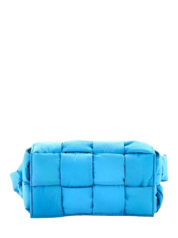 Bottega Veneta Cassette Padded Maxi Intrecciato Nylon Mini Belt Bag - Blue