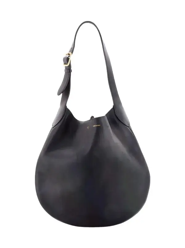 Celine Belted Leather Hobo Bag - Black