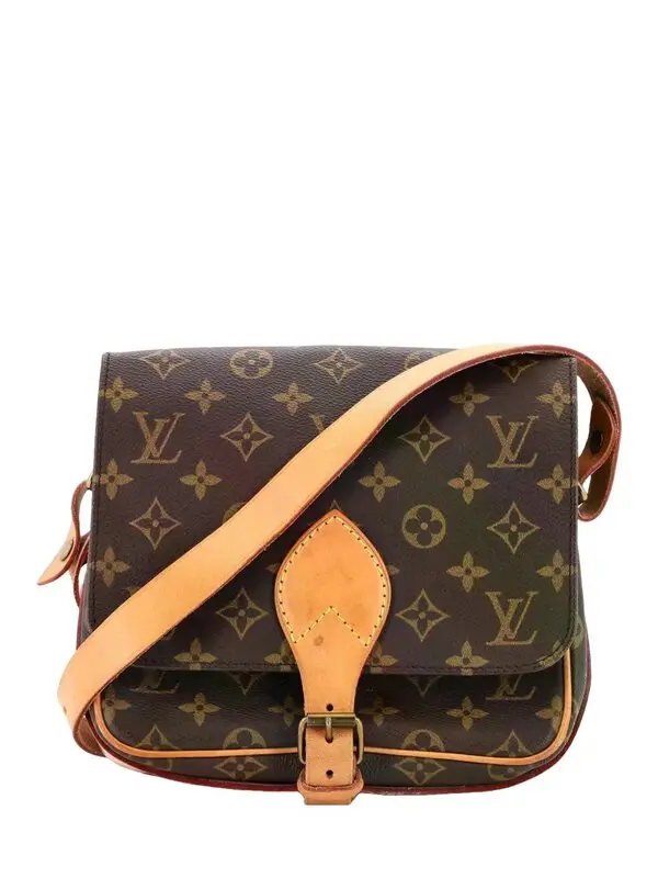 LOUIS VUITTON Cartouchiere Mm Monogram Canvas Crossbody Bag - Brown