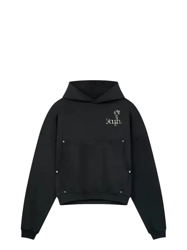 ROUGH. Logo Hoodie - Black