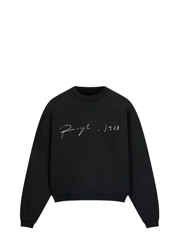 ROUGH. Printed Sweatshirt - Black