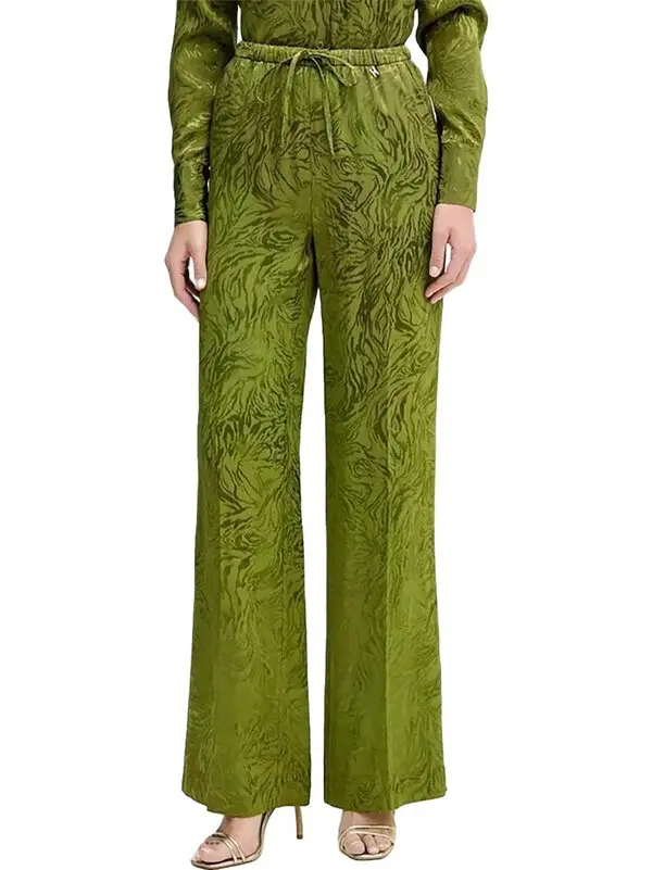 SILVIAN HEACH Printed Drawstring Trousers - Green
