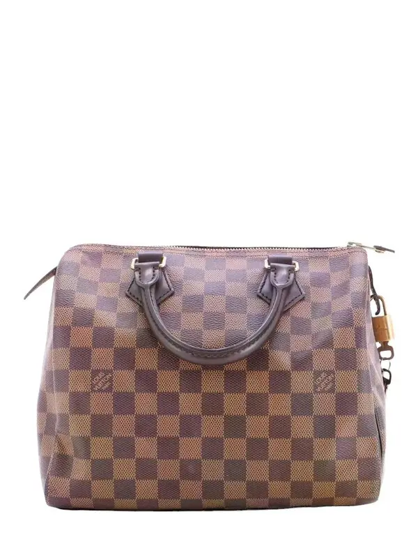 LOUIS VUITTON Speedy Handbag Damier 25 Satchel - Brown