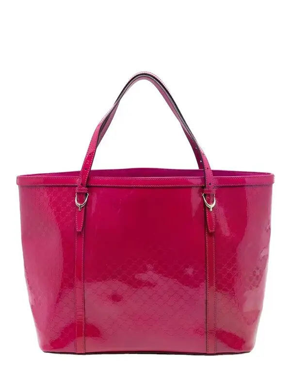 Gucci 2016-2025 Patent Microssima Nice Tote Bag - Pink