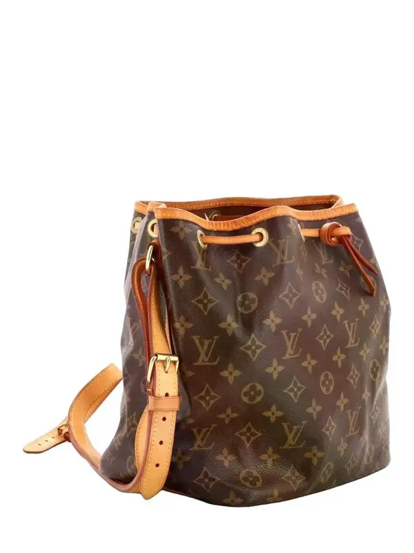 LOUIS VUITTON Petit Noe Handbag Monogram Canvas - Brown
