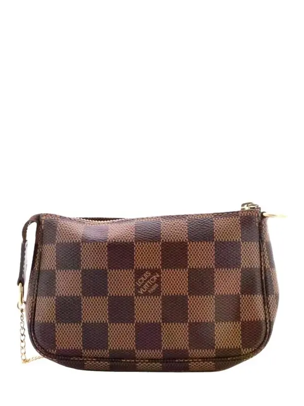 LOUIS VUITTON Pochette Accessoires Damier Ebene Mini Clutch - Brown