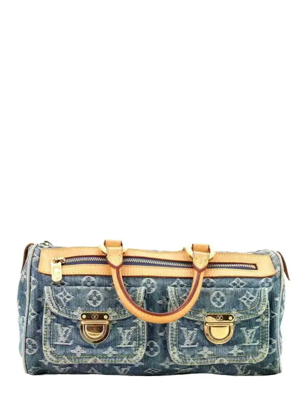 LOUIS VUITTON Neo Speedy Denim Handbag - Blue