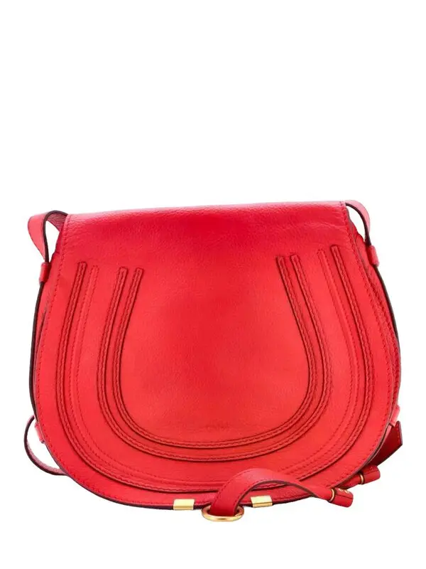 Chloé Marcie Leather Medium Crossbody Bag - Red