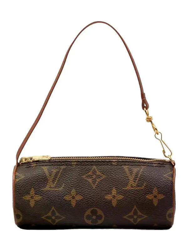 LOUIS VUITTON 1990-2010 Monogram Papillon Pochette Handbag - Brown