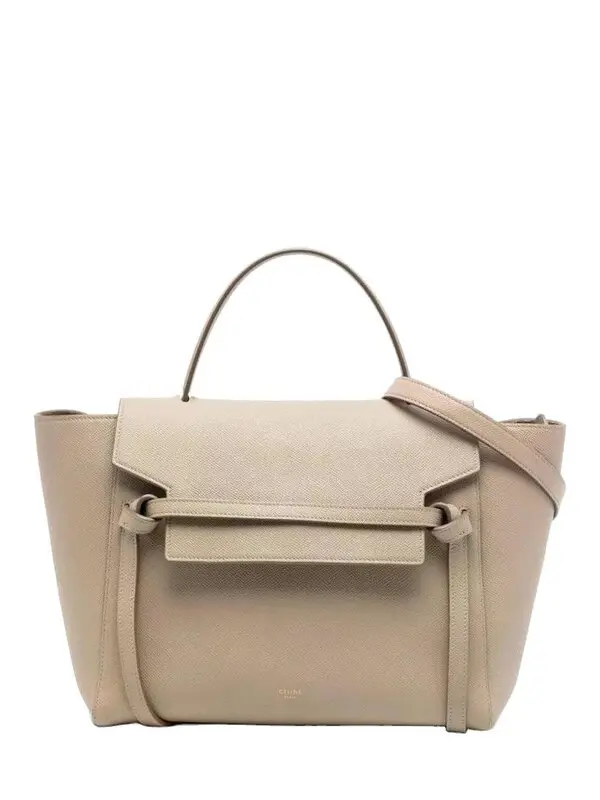 Celine 2017 Mini Grained Calfskin Belt Bag Satchel - Neutrals