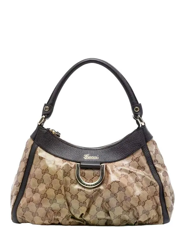 Gucci Gg Crystal Abbey D-ring Shoulder Bag - Neutrals