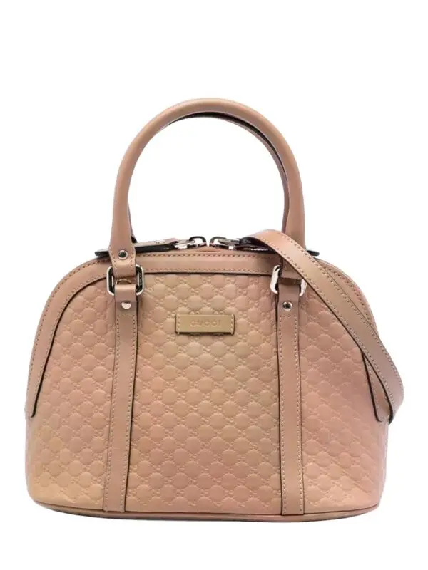 Gucci Mini Microissima Dome Satchel - Brown