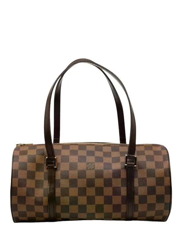 LOUIS VUITTON 2003 Damier Ebene Papillon 26 Handbag - Brown