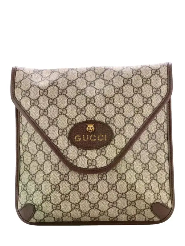 Gucci Neo Vintage Envelope Messenger Gg Coated Canvas Medium - Brown