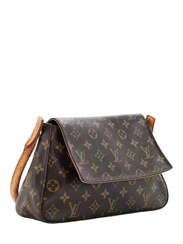 LOUIS VUITTON Looping Handbag Monogram Canvas Mini Satchel - Brown