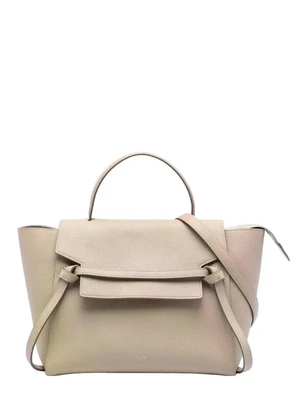 Celine Mini Grained Calfskin Belt Bag Satchel - Neutrals
