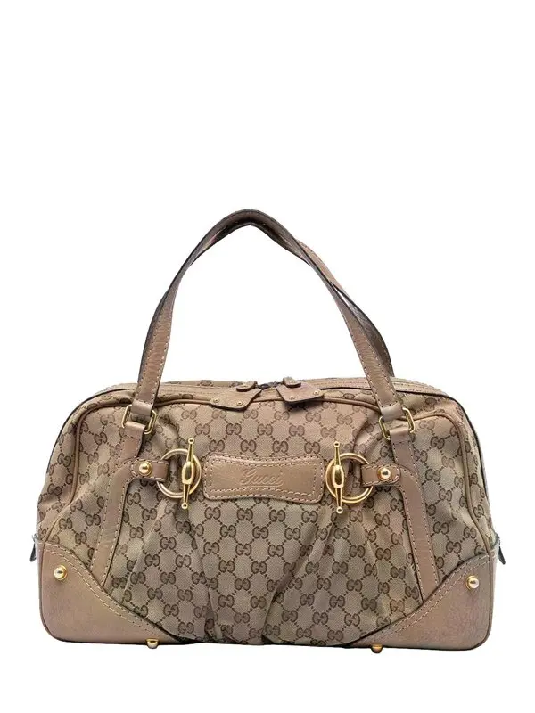 Gucci Gg Canvas Jockey Boston Bag - Neutrals