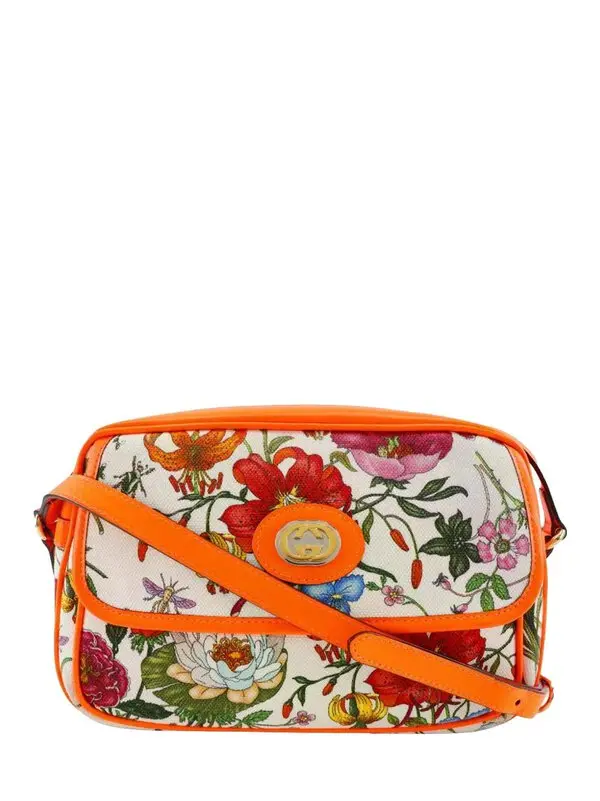 Gucci 2000-2015 Small Flora Crossbody Bag - Orange