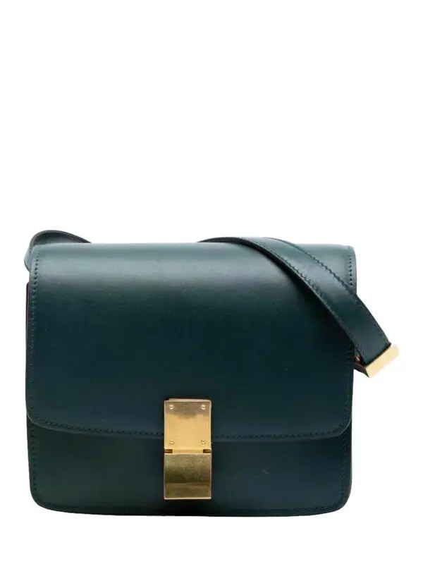 Celine Small Calfskin Classic Box Crossbody Bag - Green
