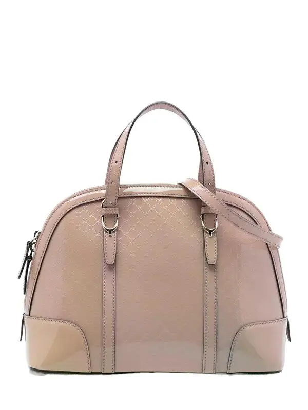 Gucci Small Microissima Patent Satchel - Neutrals