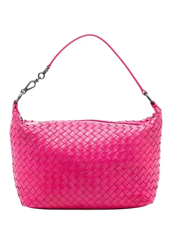 Bottega Veneta Small Nappa Intrecciato Shoulder Bag - Pink