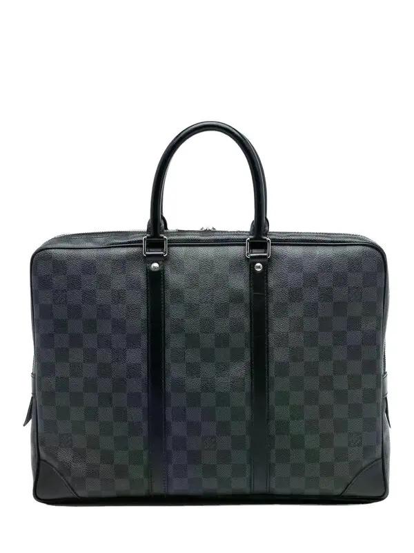LOUIS VUITTON 2012 Damier Graphite Porte Documents Voyage Pm - Black