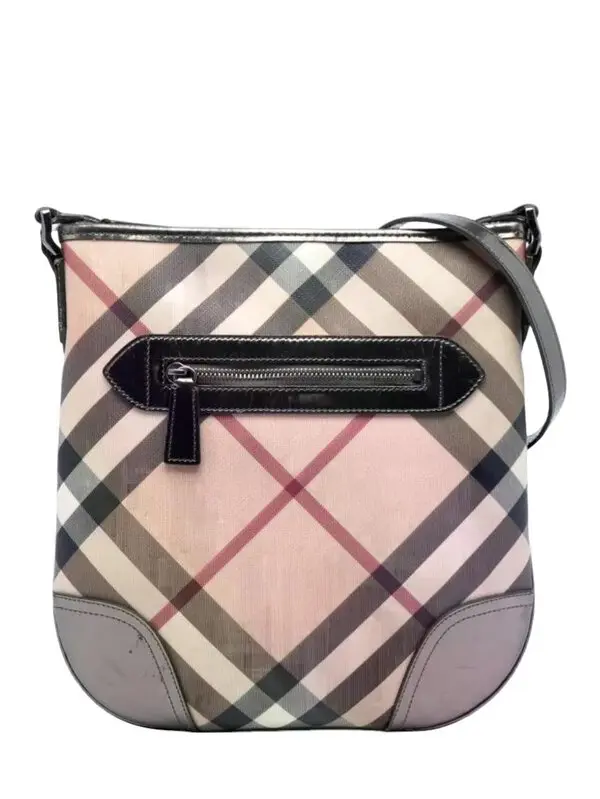 Burberry 2000-2017 Supernova Check Dryden Crossbody Bag - Silver