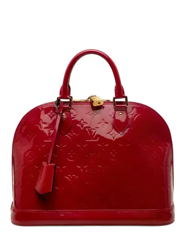 LOUIS VUITTON 2013 Monogram Vernis Alma Pm Handbag - Red