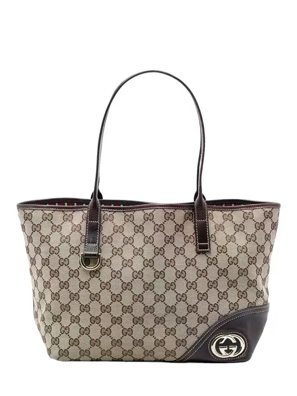 Gucci Gg Canvas New Britt Tote Bag - Neutrals