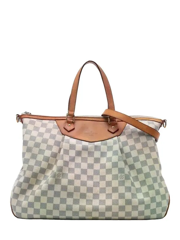 LOUIS VUITTON 2011 Damier Azur Siracusa Gm Satchel - White