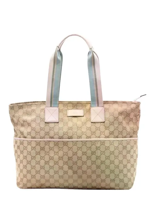 Gucci Gg Canvas Web Tote Bag - Neutrals