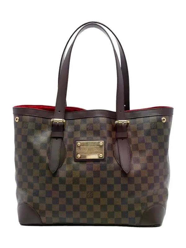 LOUIS VUITTON 2007 Damier Ebene Hampstead Mm Tote Bag - Brown