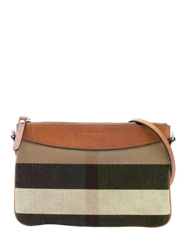 Burberry Mega Check Peyton Crossbody Bag - Brown