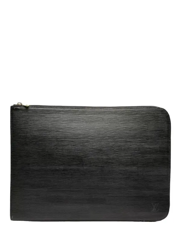 LOUIS VUITTON 1991 Epi Pochette Jour Gm Clutch - Black