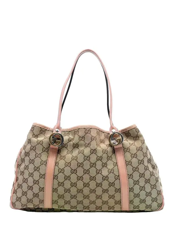 Gucci Gg Canvas Twins Tote - Pink