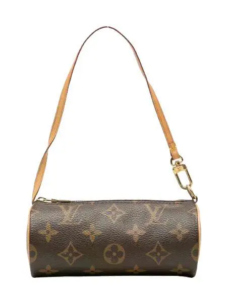 LOUIS VUITTON 1990-2026 Monogram Papillon Pochette Handbag - Brown