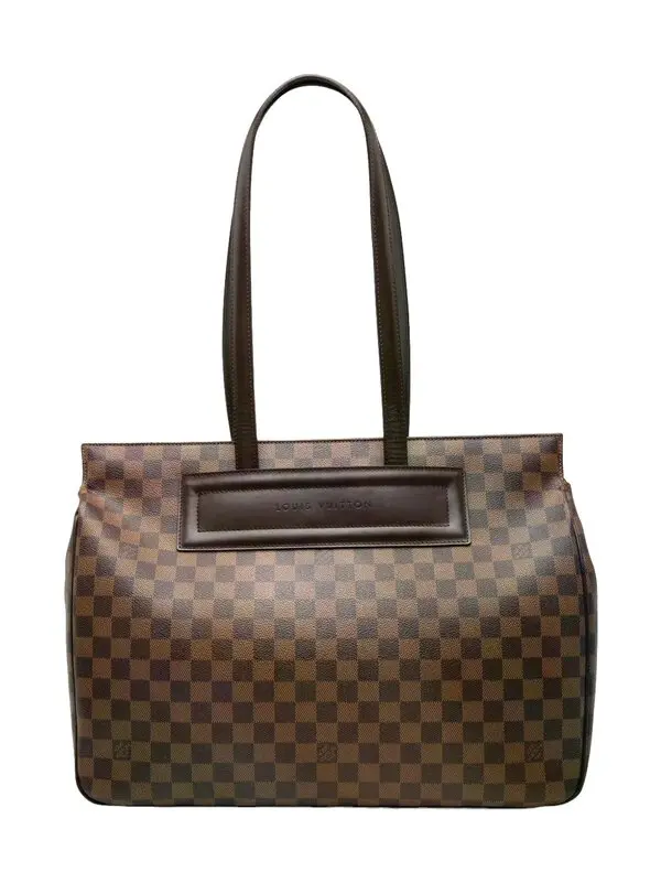 LOUIS VUITTON 2001 Damier Ebene Parioli Gm Tote Bag - Brown