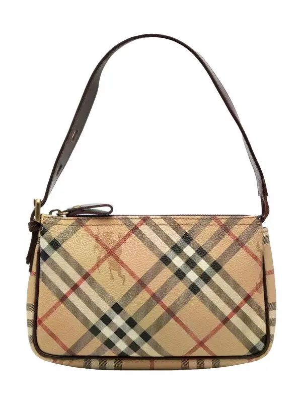 Burberry Haymarket Check Coated Canvas Shoulder Bag - Neutrals