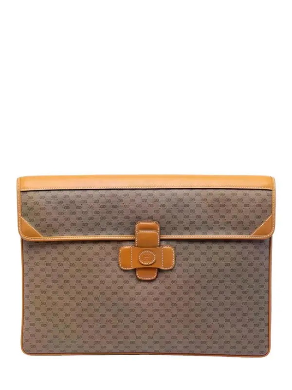 Gucci 20th Century Micro Gg Supreme Portfolio Case - Neutrals