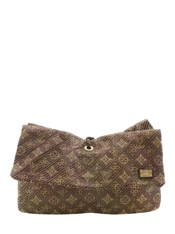 LOUIS VUITTON 2009 Monogram Metisse African Queen Clutch Bag - Brown
