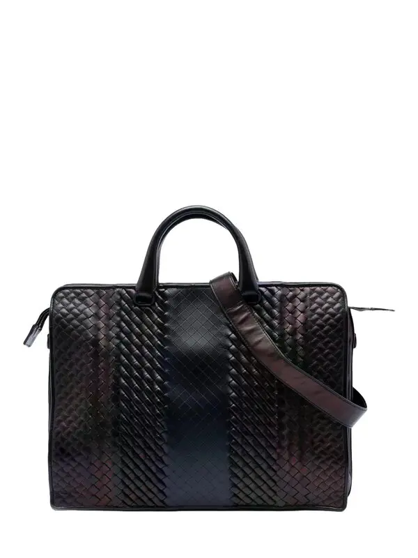 Bottega Veneta Nappa Intreccio Imperatore Briefcase Business Bag - Brown