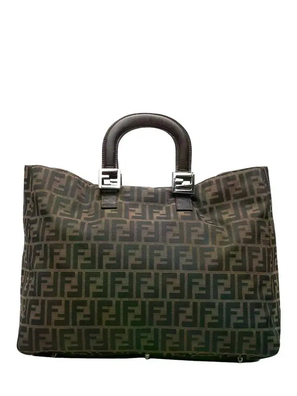 Fendi Zucca Canvas Twins Tote Bag - Brown